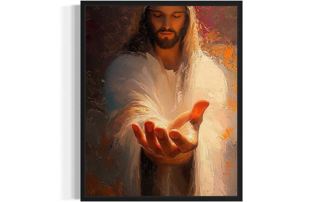 The Hand of God Poster Art Print, Christian Wall Art Painting Picture ...