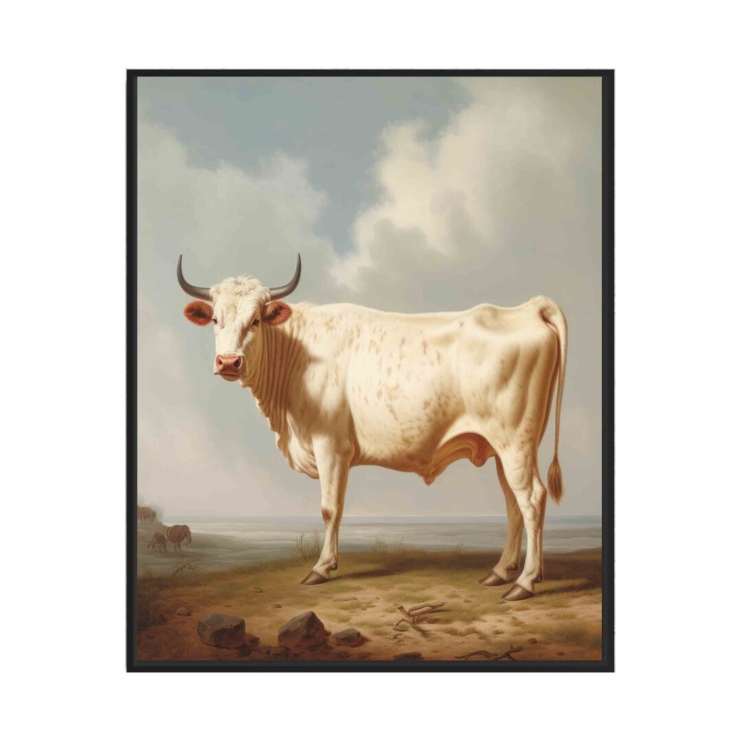 Cow Art Print Posters, Animal Abstracts Wall Art Painting Decoration ...