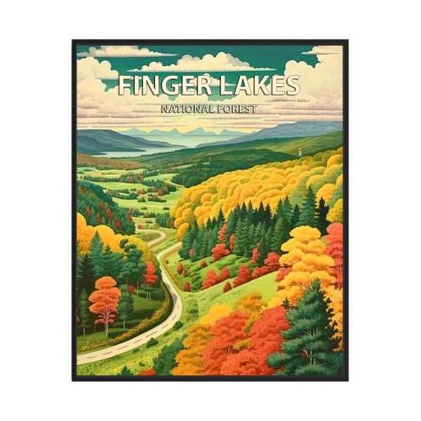 Finger Lakes Poster - Etsy
