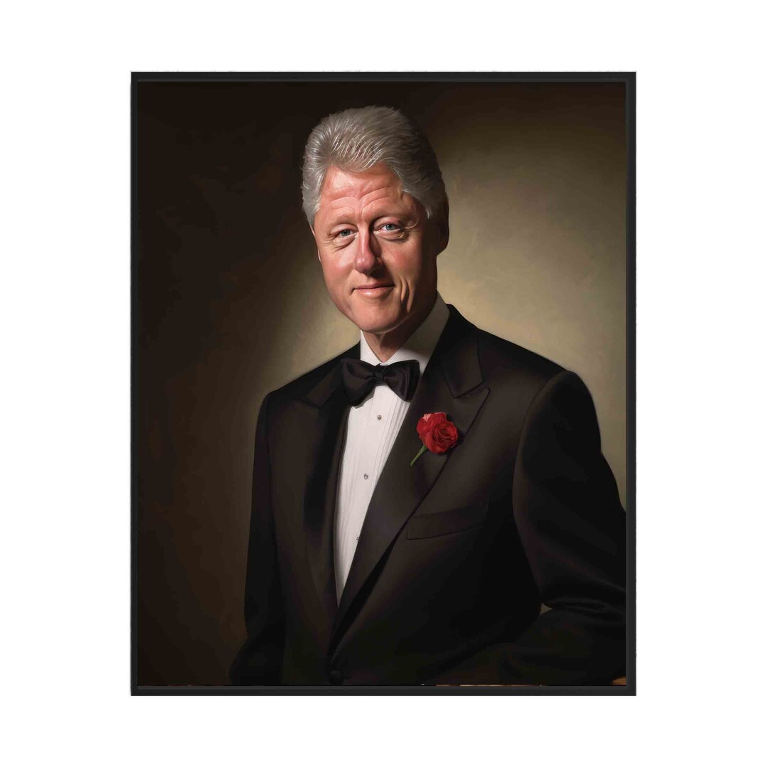 William J. Clinton Poster Art Print US President Wall Decor - Etsy