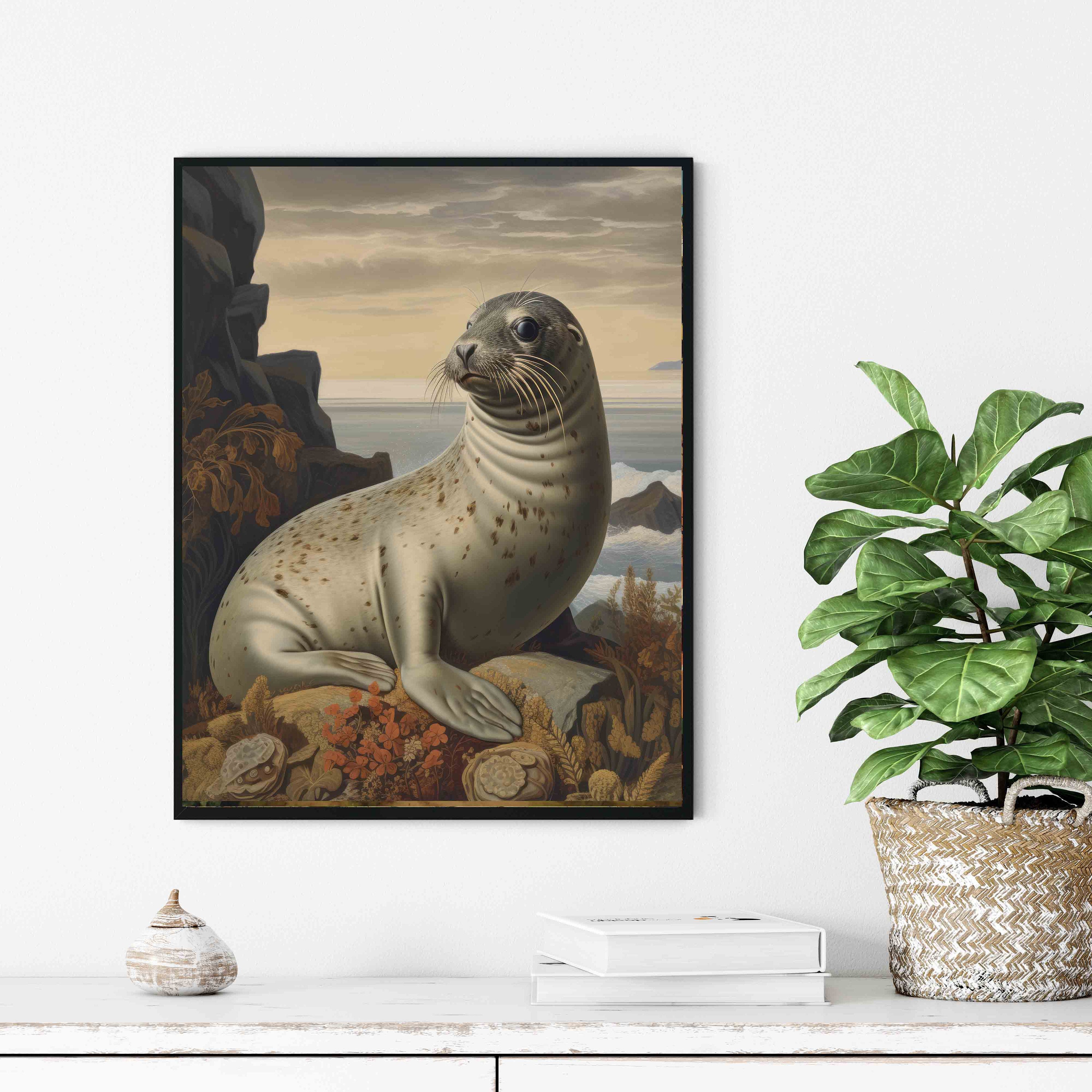 Seal Art Print Posters Animal Abstracts Wall Art Painting - Etsy