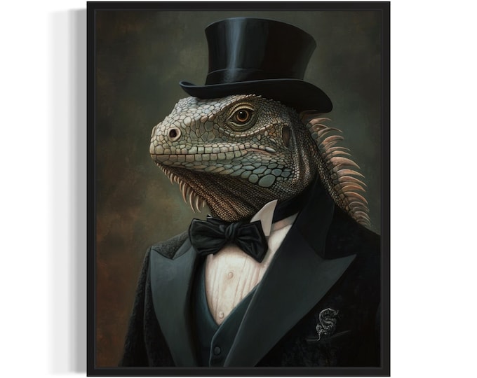 Iguana Print - Etsy