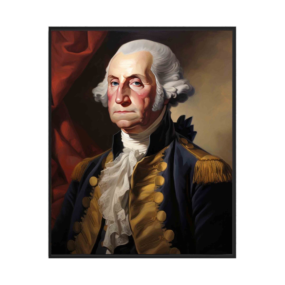 George Washington Poster Art Print, US President Wall Decor Painting ...