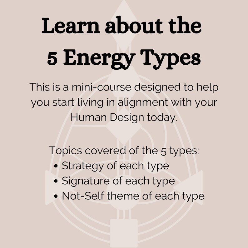Learn Human Design Mini-course on the 5 Types, Including Strategy ...