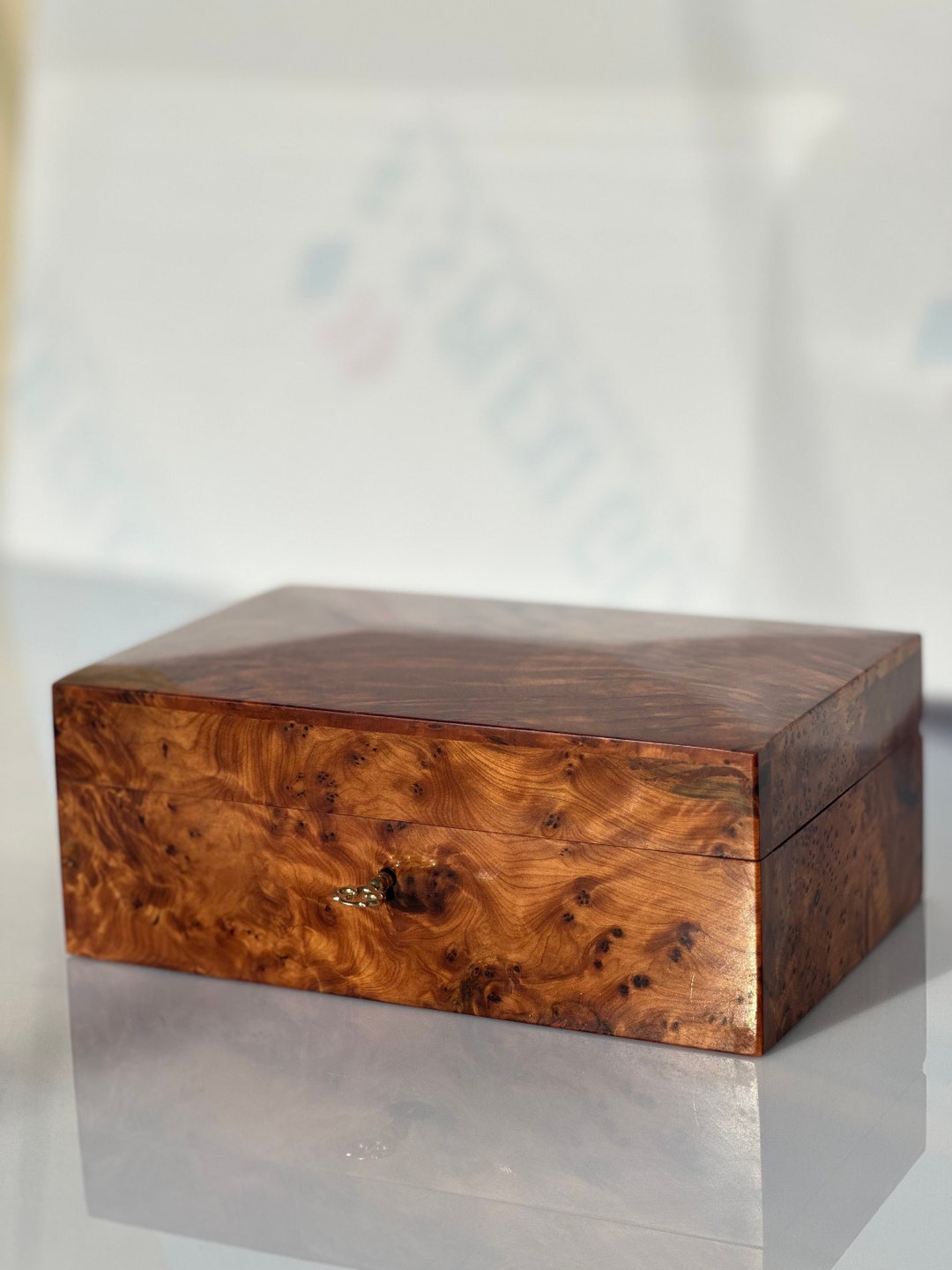 Atlass Thuya Wood Burl Memory Keepsake All Size , Lockable Handmade ...
