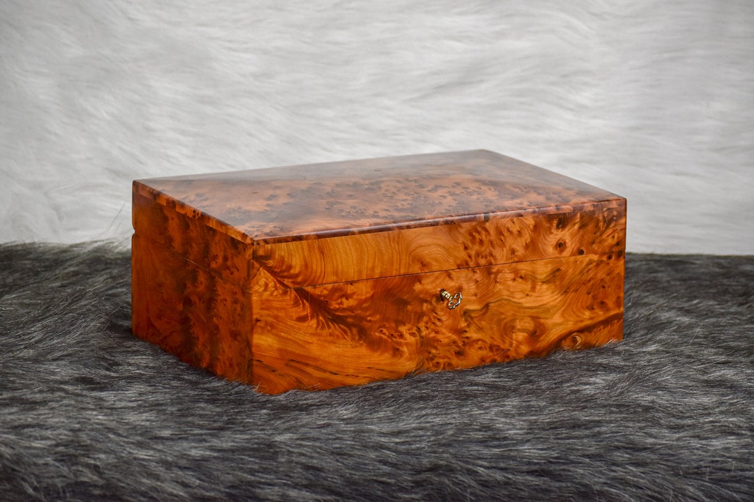15"x10" High Quality Burl Jewelry Box, Wooden Jewellry Box, Thuya Box ...