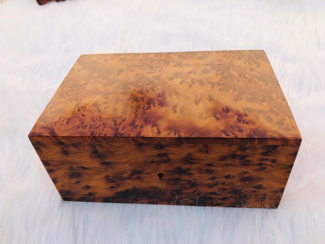 10x6 High Quality Burl Jewellery Box, Wooden Jewellry Box, Thuya Box ...
