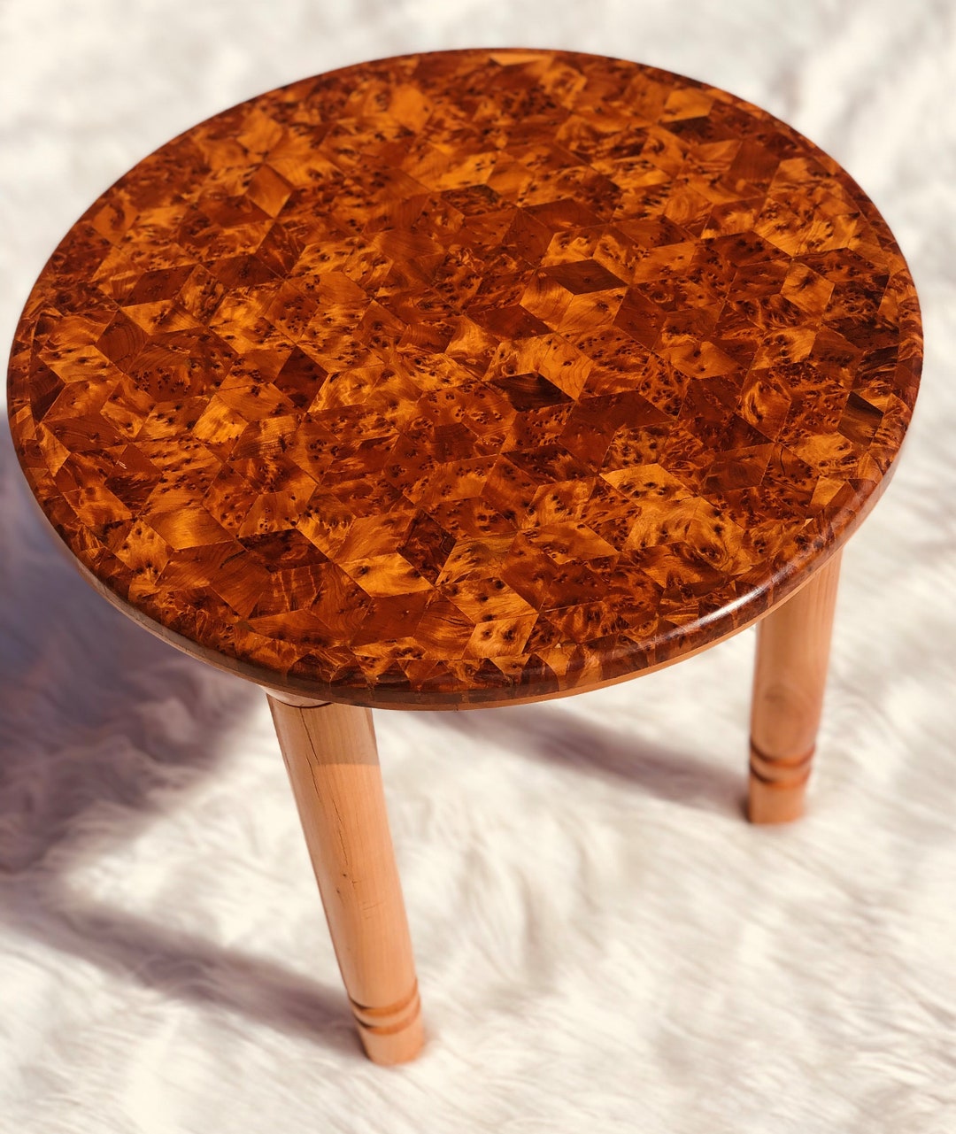 Moroccan Table Large Thuya and Walnut ,wood Mosaic Coffee Table ...