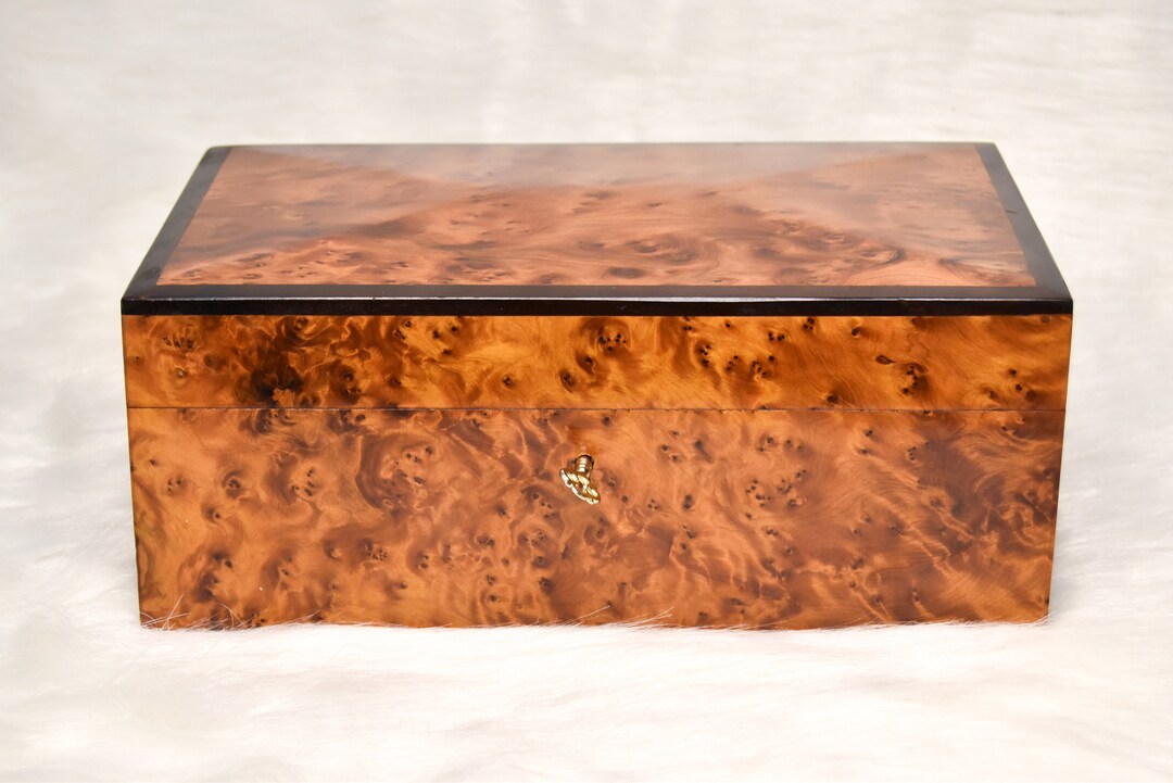 10"x6" High Quality Burl Jewelery Box, Wooden Jewellry Box, Thuya Box ...