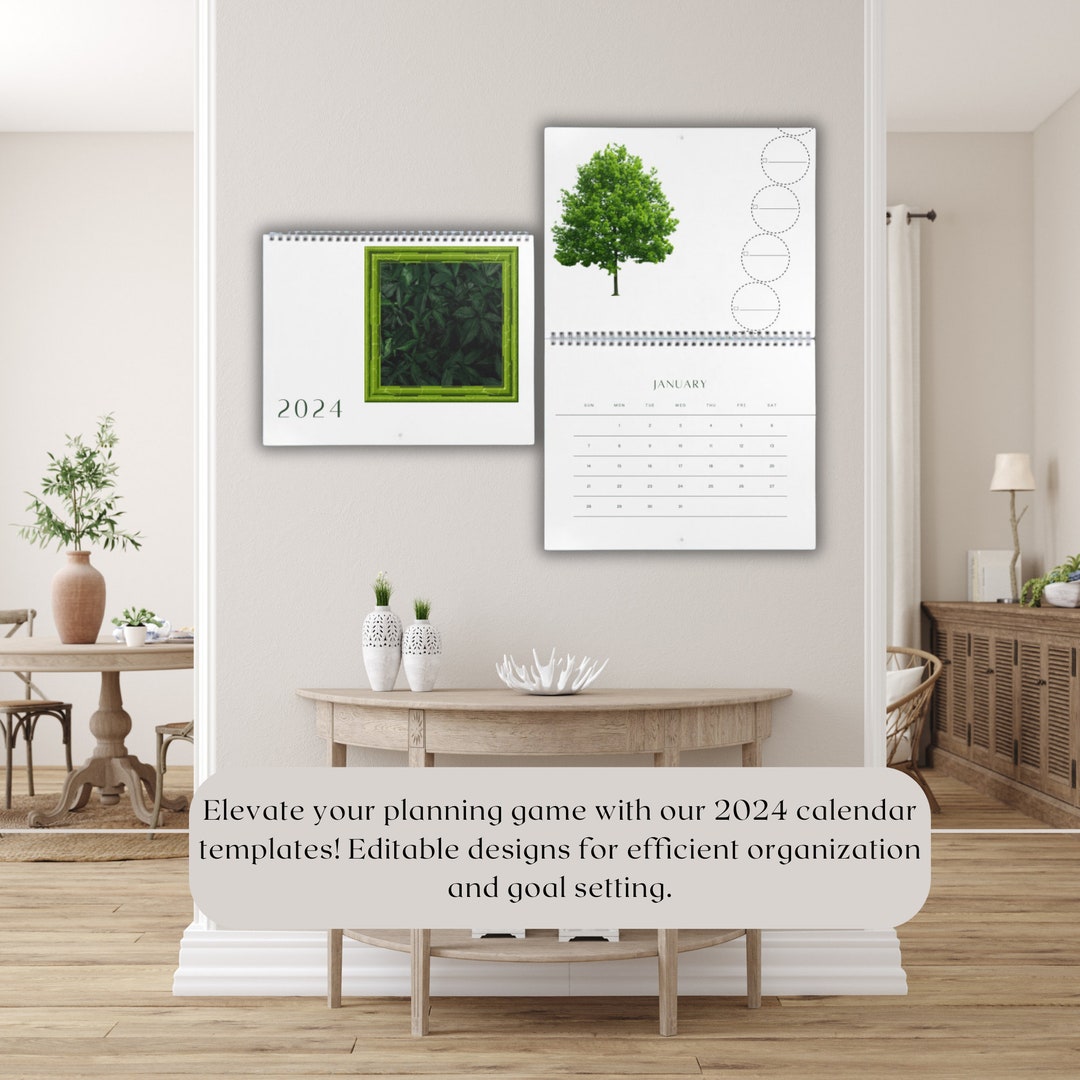 2024 Printable Calendar Templates: Customizable Designs for Trendy and ...