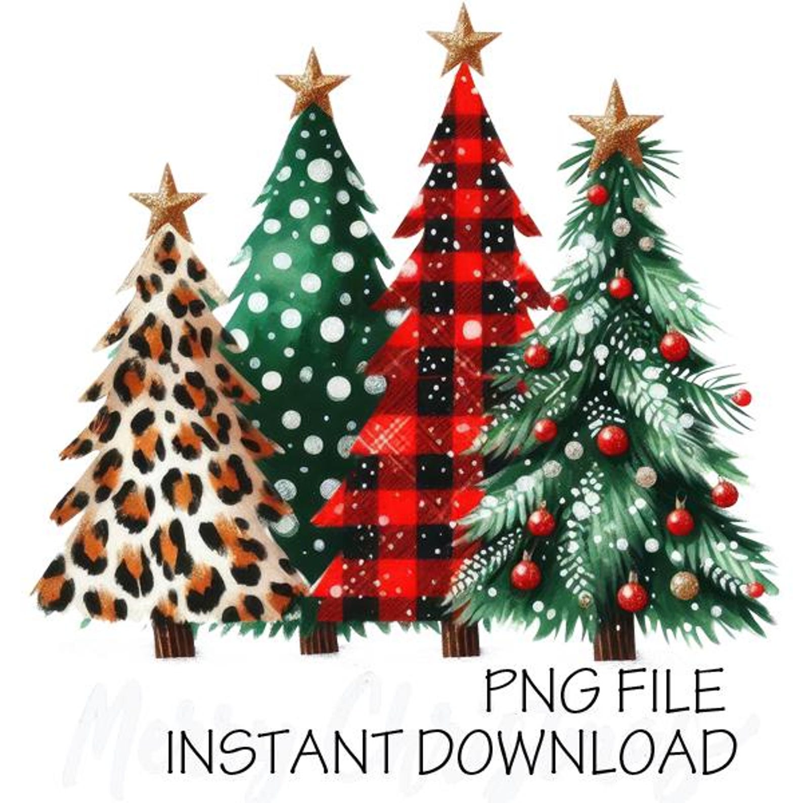 Christmas Tree Digital Download/ PNG FILE - Instant Download ...