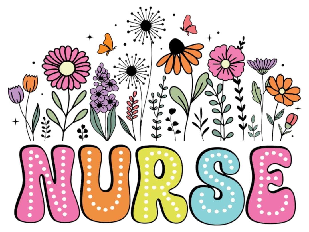 Nurse Png, Floral Nurse Sublimation Design Png, Nurse Life Png, Nursing ...