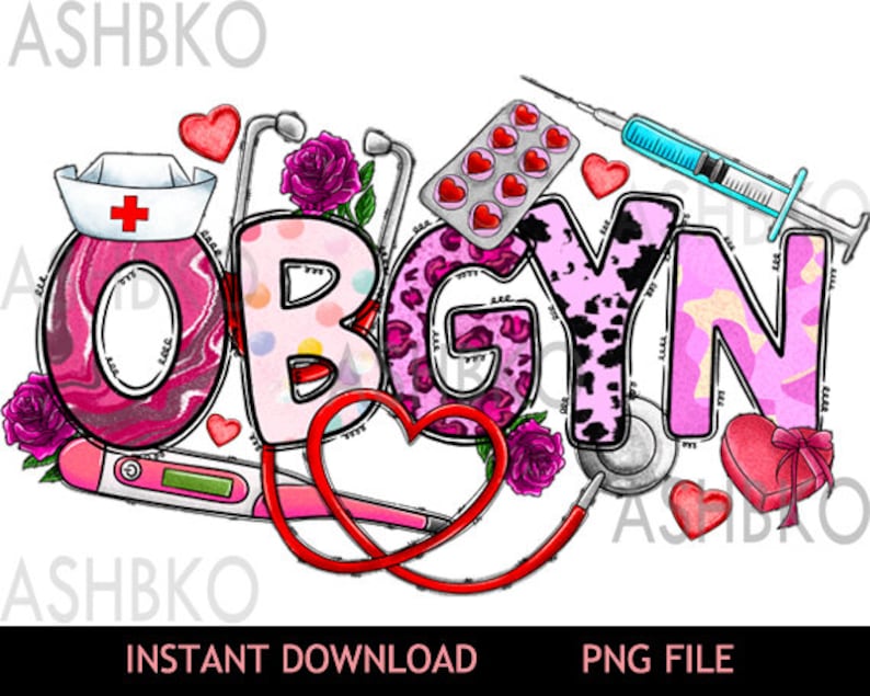 OBGYN Digital Download, PNG FILE - Instant Download - Etsy