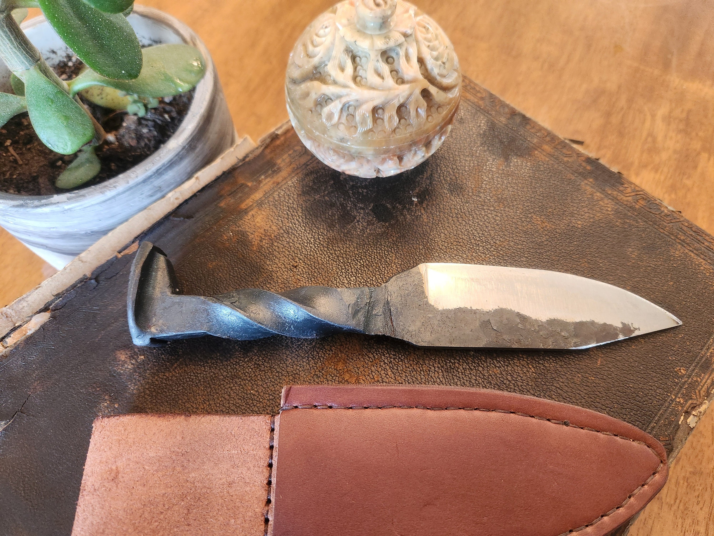 Railroad Spike Knife With Leather Sheath - Etsy