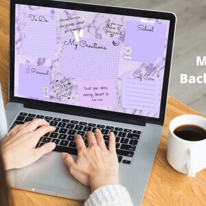 Motivational Purple Desktop Organizer / MacBook Purple Wallpaper ...