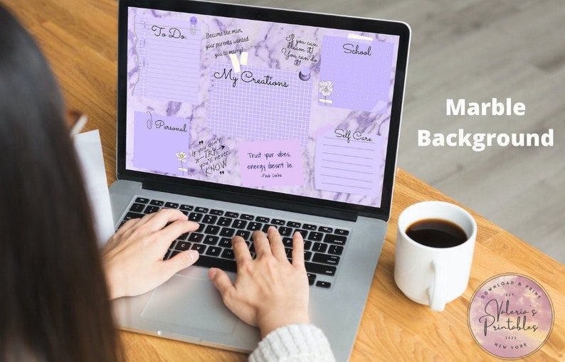 Motivational Purple Desktop Organizer / MacBook Purple Wallpaper ...