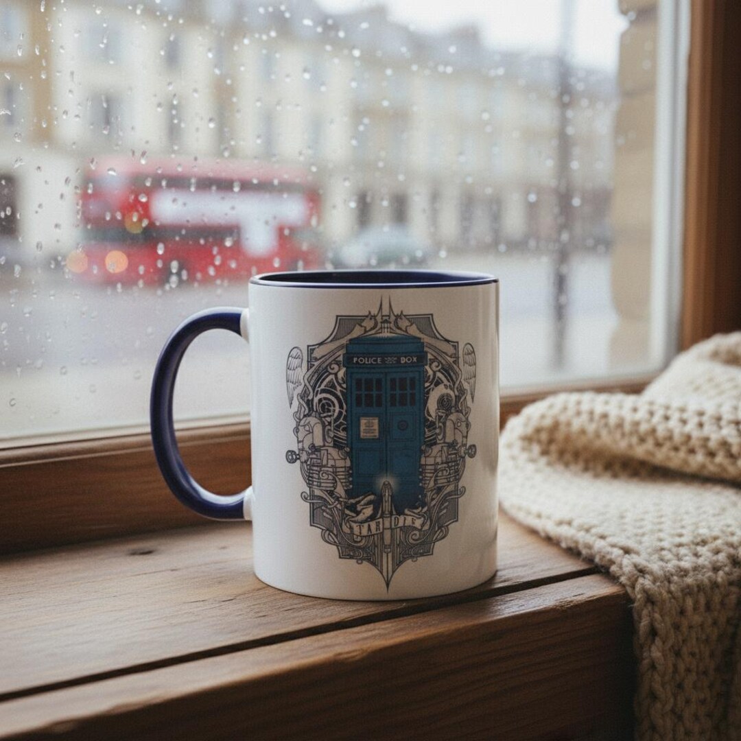 Tardis Doctor Who Coffee Mug: Accent Mug, 11oz, Police Box Cup, Time ...