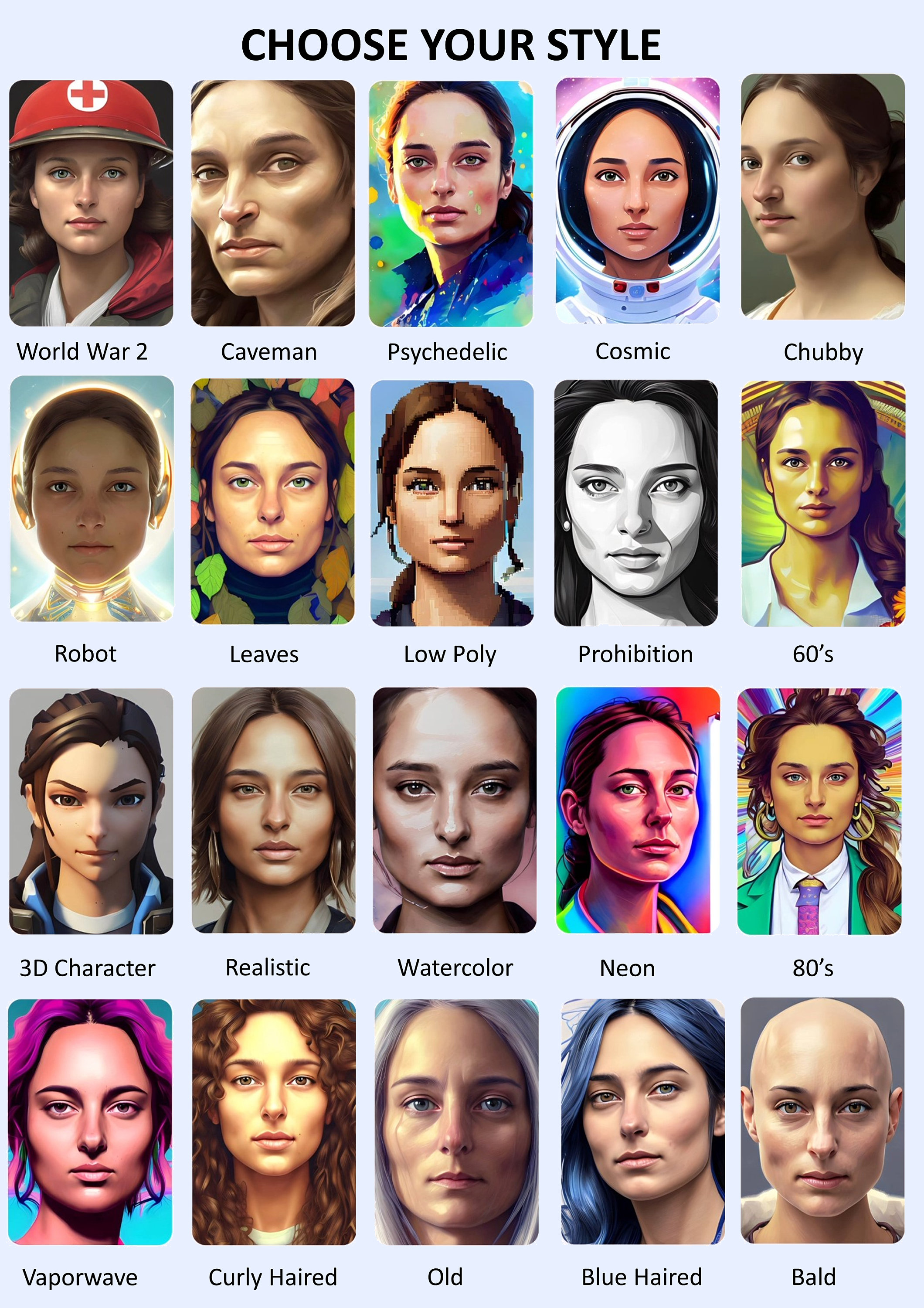 Custom AI Avatar From Photo, Set of 3, Renaissance Portrait, Historical ...