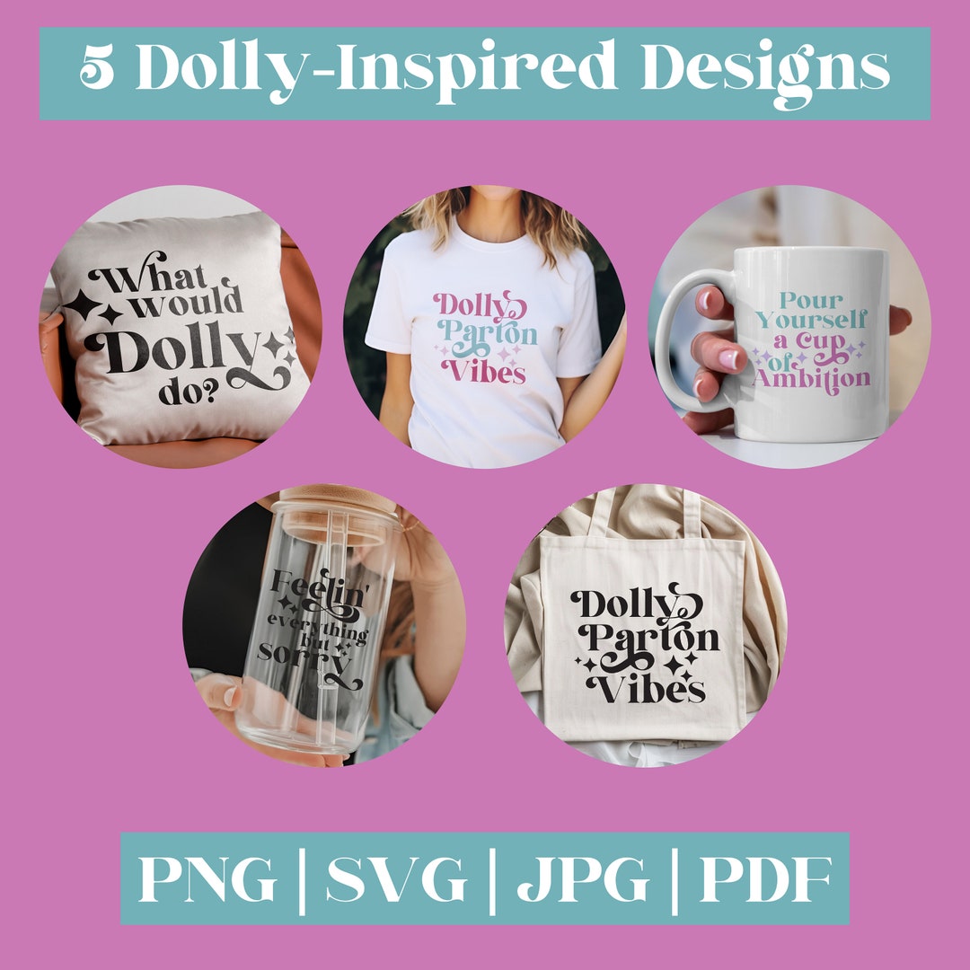 Dolly Inspired SVG Bundle 5 Exclusive Designs | Commercial Use Design ...