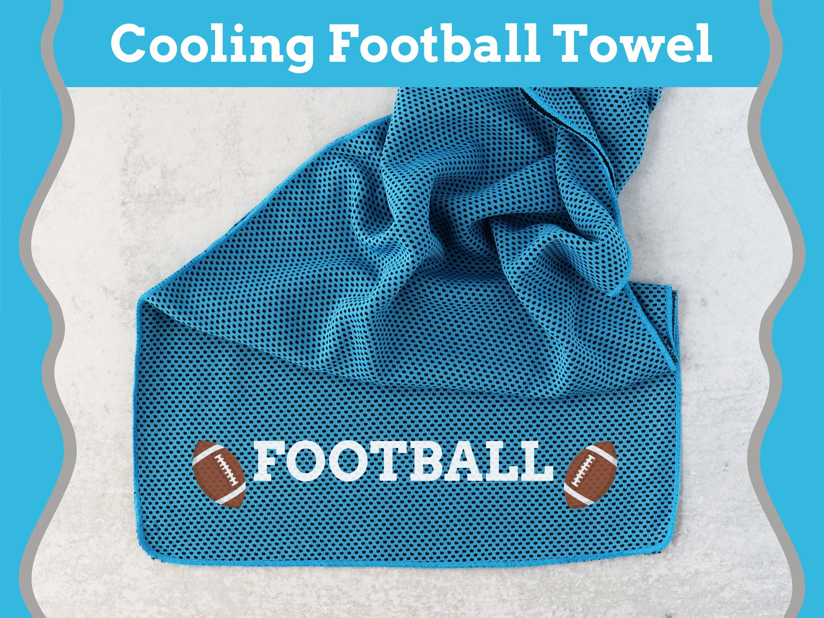 Cooling Football Towel, Stocking Stuffer, Team Gifts, Personalized ...
