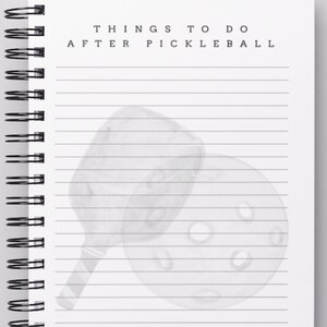Pickleball Notepad Personalized, Things to Do After Pickleball Notepad, Pickleball Gifts for Her ...