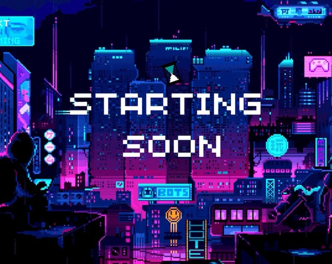 ANIMATED Pixel Art Starting Soon Screen - Etsy