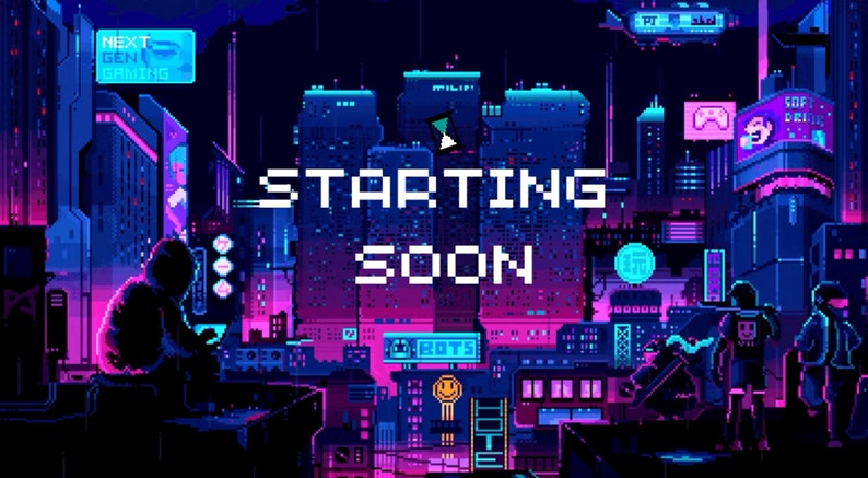 ANIMATED Pixel Art Starting Soon Screen - Etsy Australia