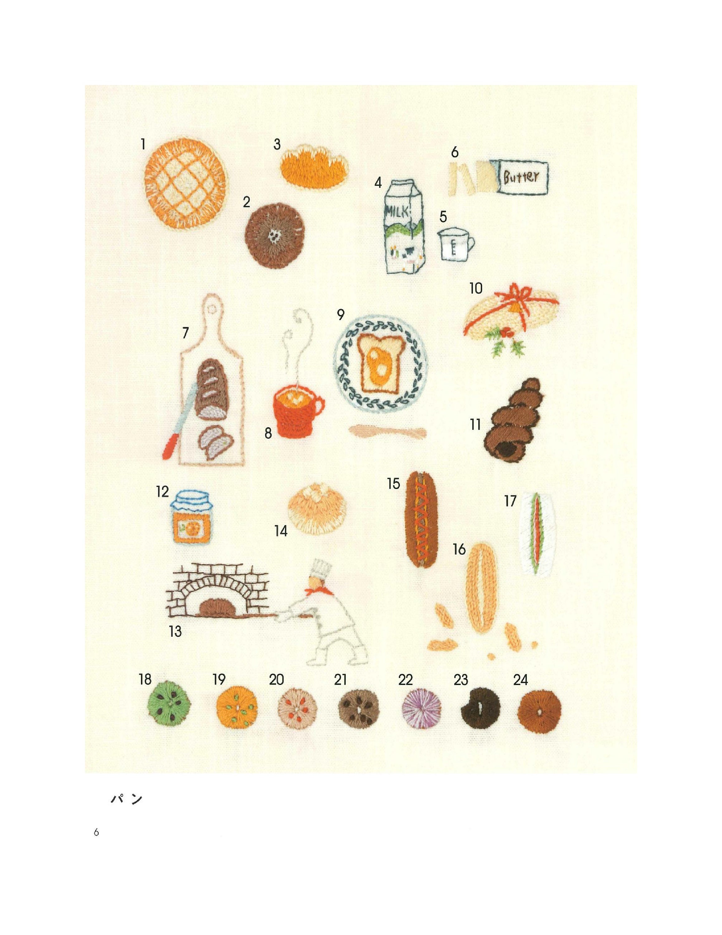 Japanese Embroidery Book - Embroidery of Delicious Food (PDF) - Etsy