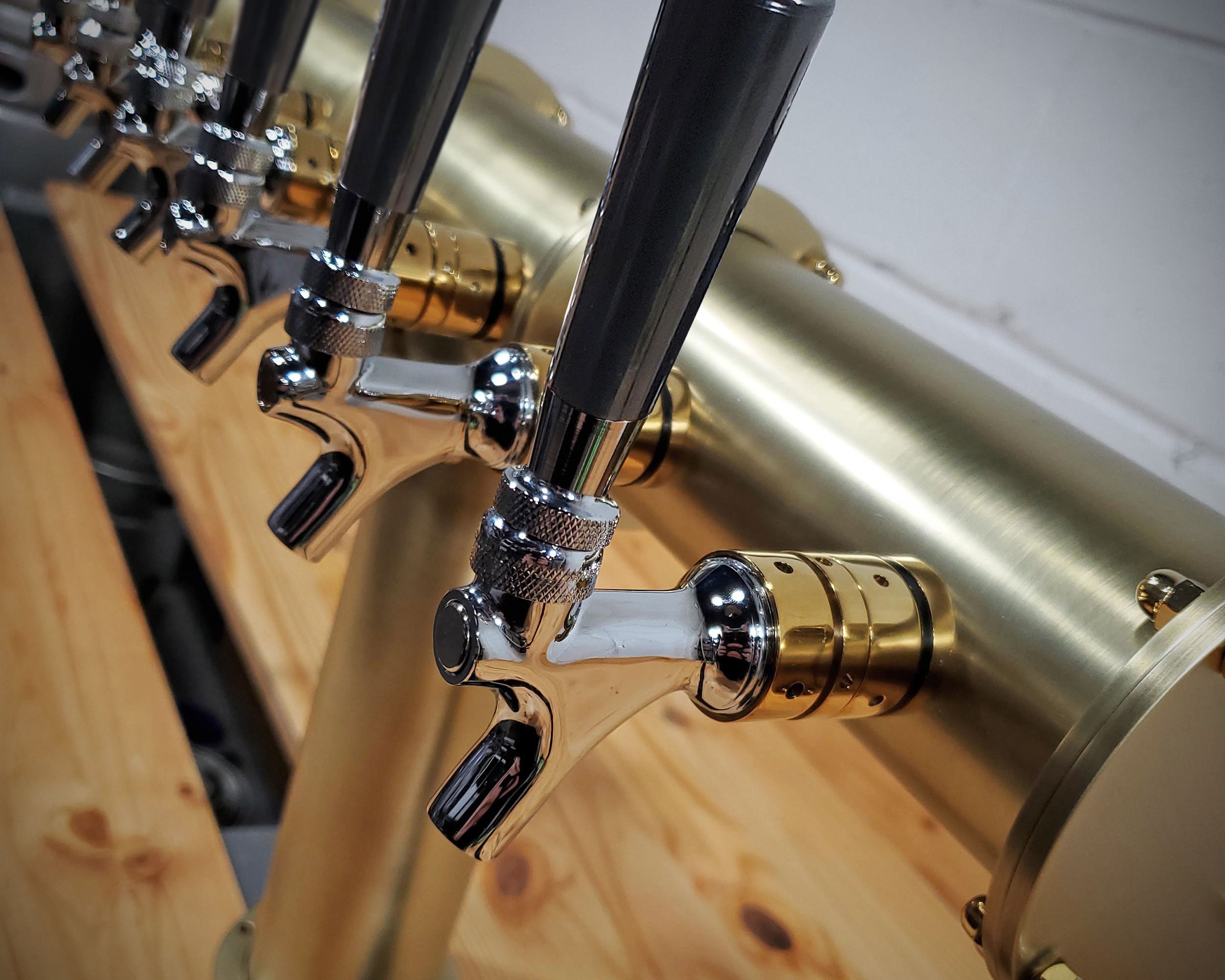 Industrial Style Beer Tower Terra Powder Coated Gold - Etsy