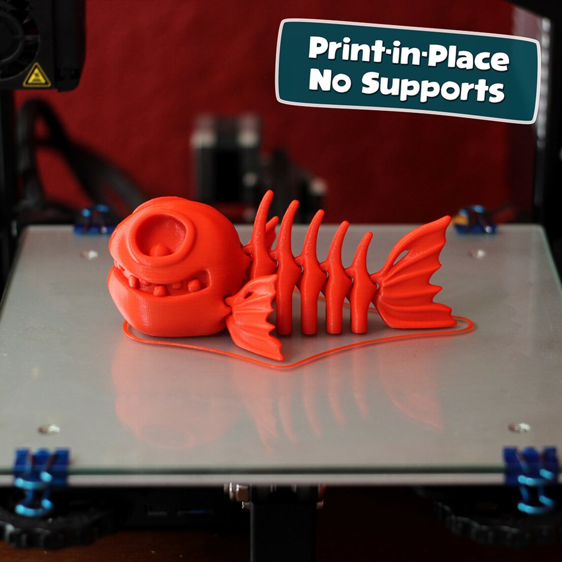 Flexi Print-in-place Fish STL File for 3D Printing Active - Etsy
