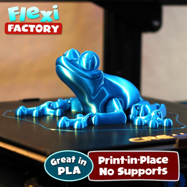 Cute Flexi Print-in-place Frog STL File for 3D Printing - Etsy