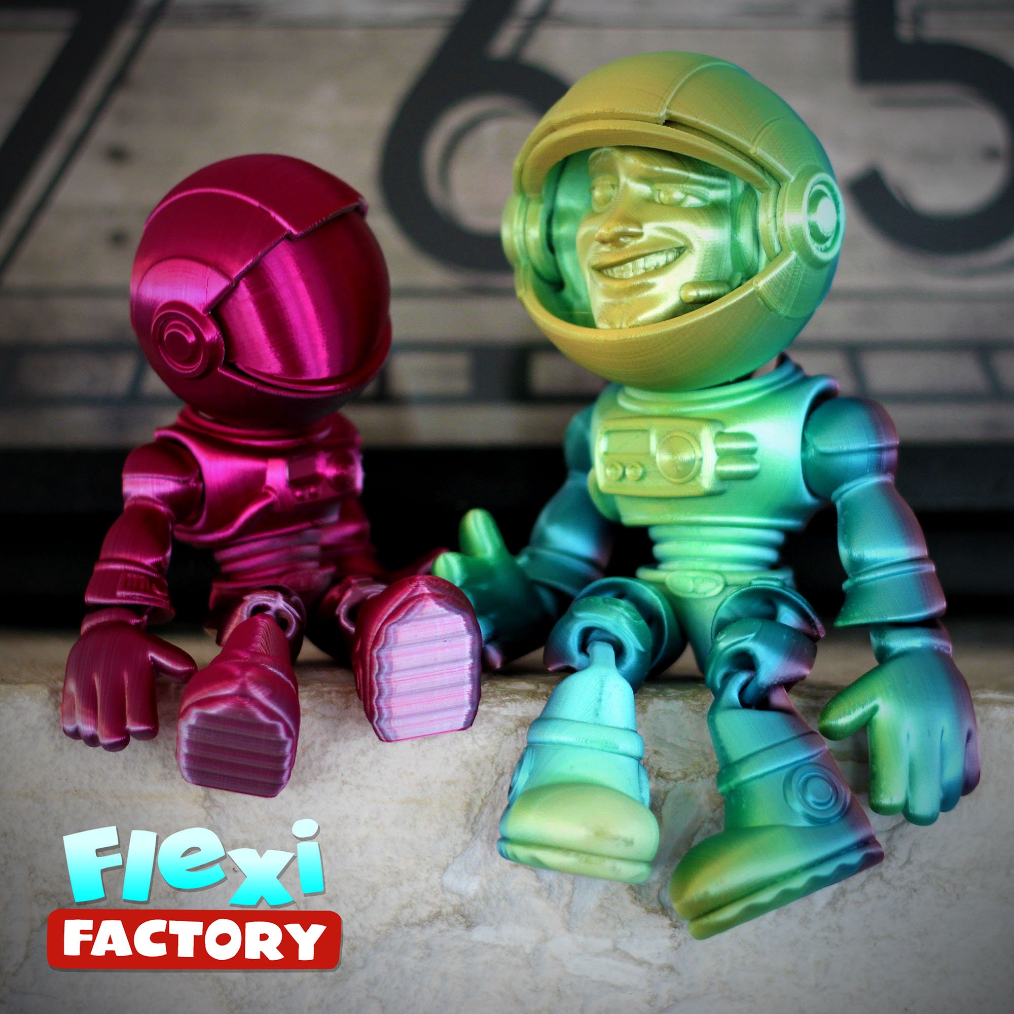 Flexi Print-in-place Astronaut STL File for 3D Printing - Etsy