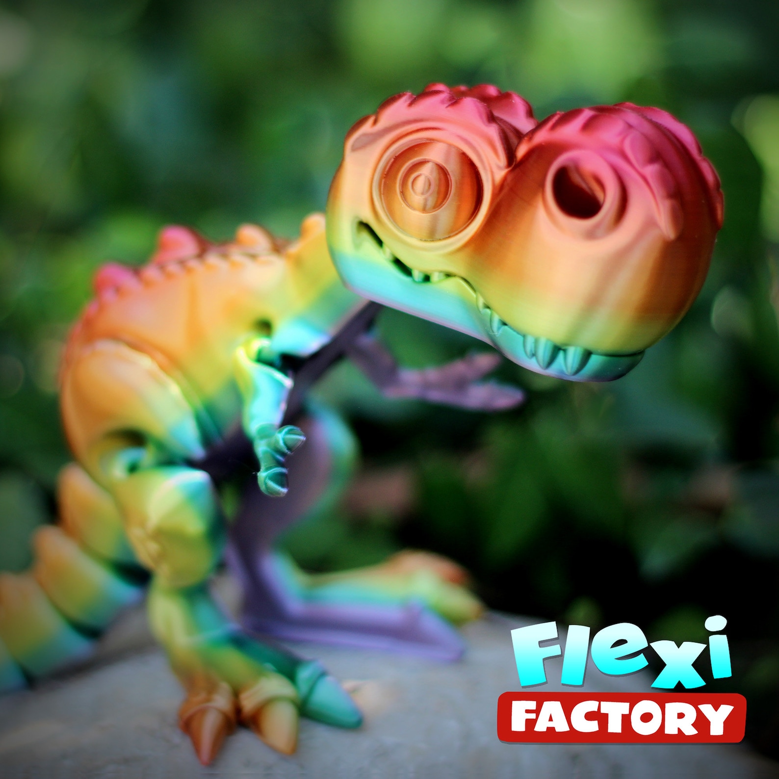 Cute Flexi Print-in-place T-rex Dinosaur STL File for 3D - Etsy