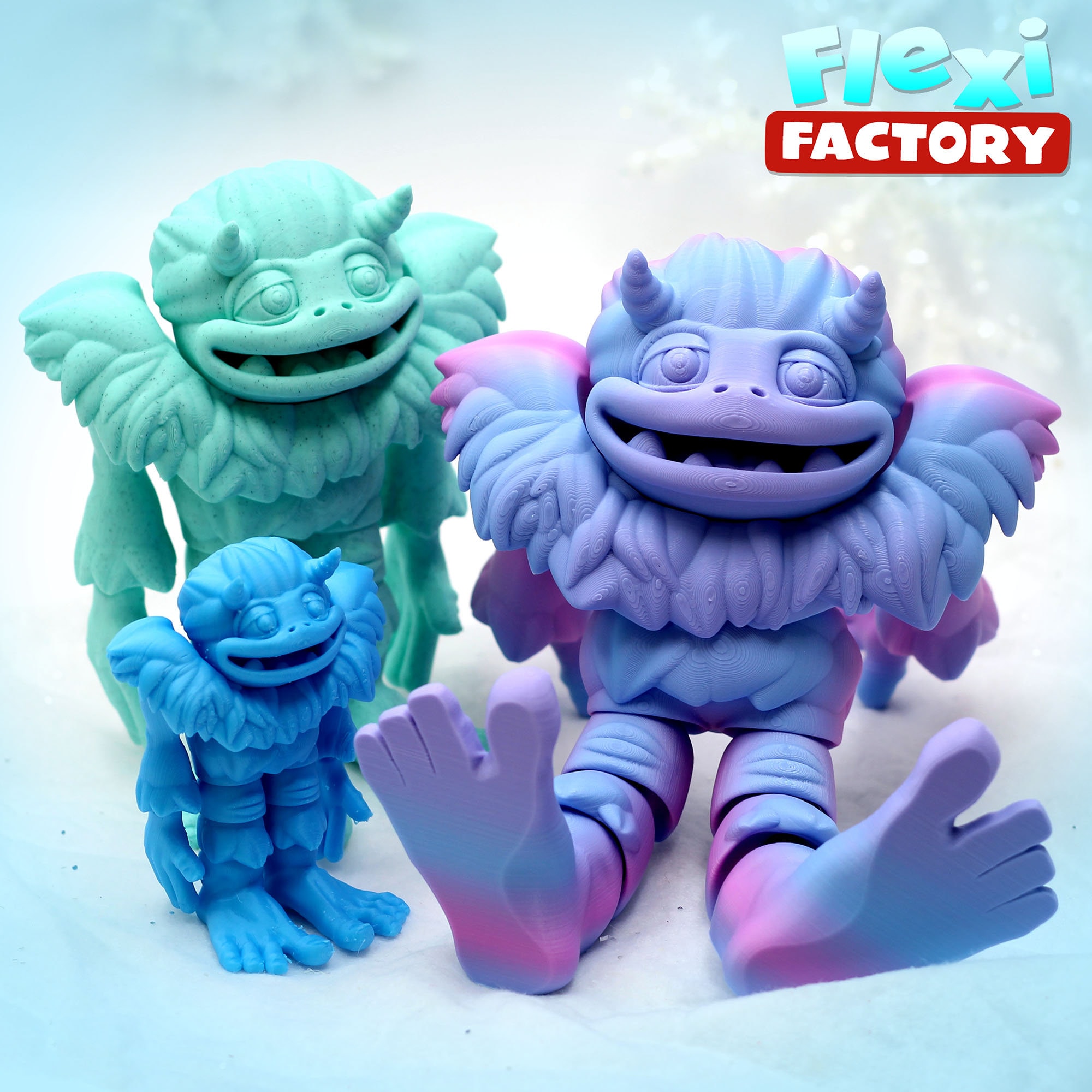 Flexi Print-in-place Standing Yeti for 3D Printing - Etsy