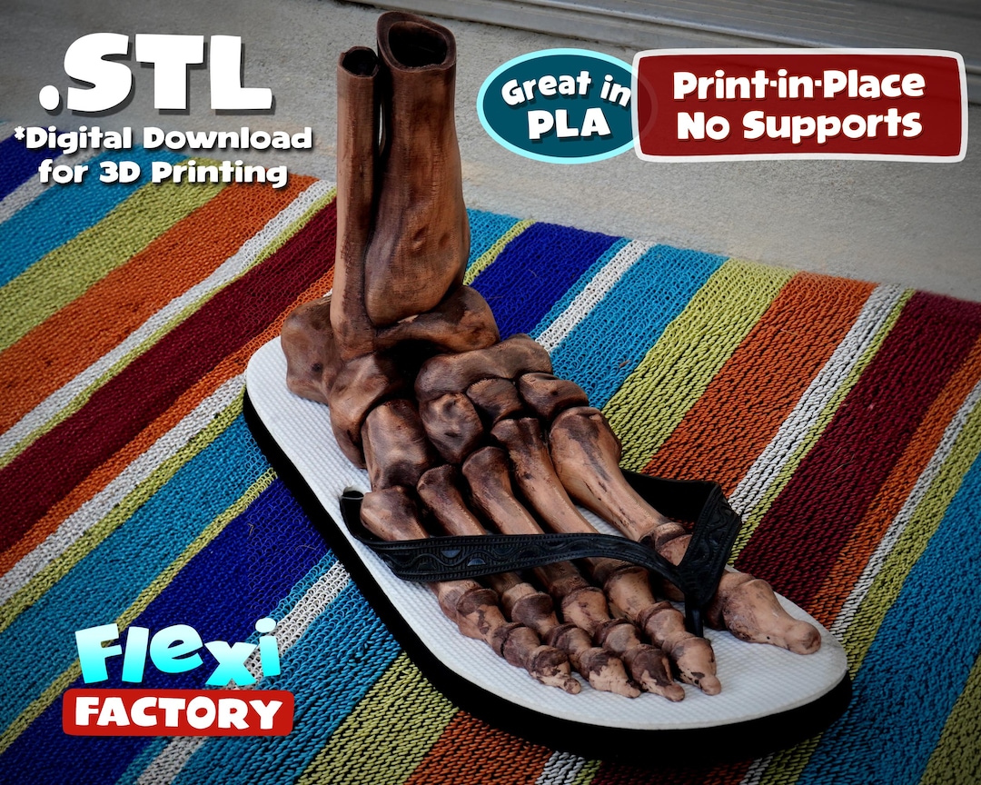 Flexi Factory Print-in-place SKELETON Foot! - Etsy