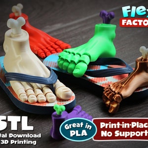 Flexi Factory Print-in-place Foot- STL for 3D Printing - Etsy