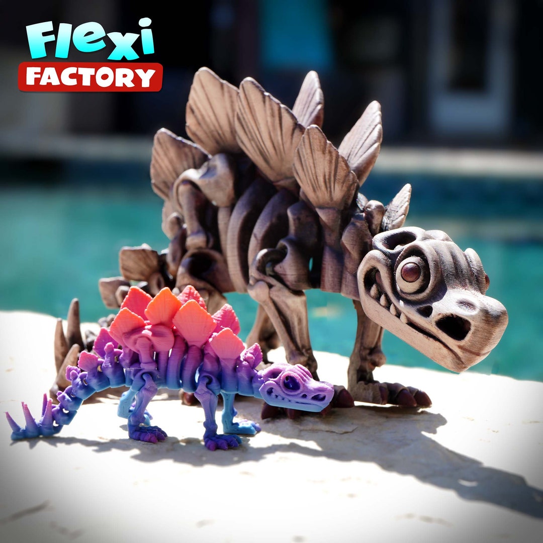 FLEXI FACTORY Skeleton Stegosuarus - Etsy