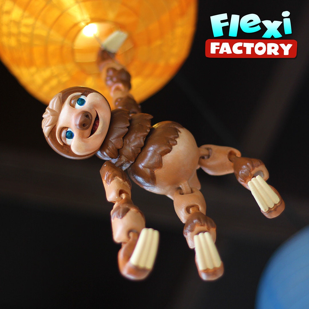 Cute Flexi Print-in-place Sloth STL File for 3D Printing - Etsy UK