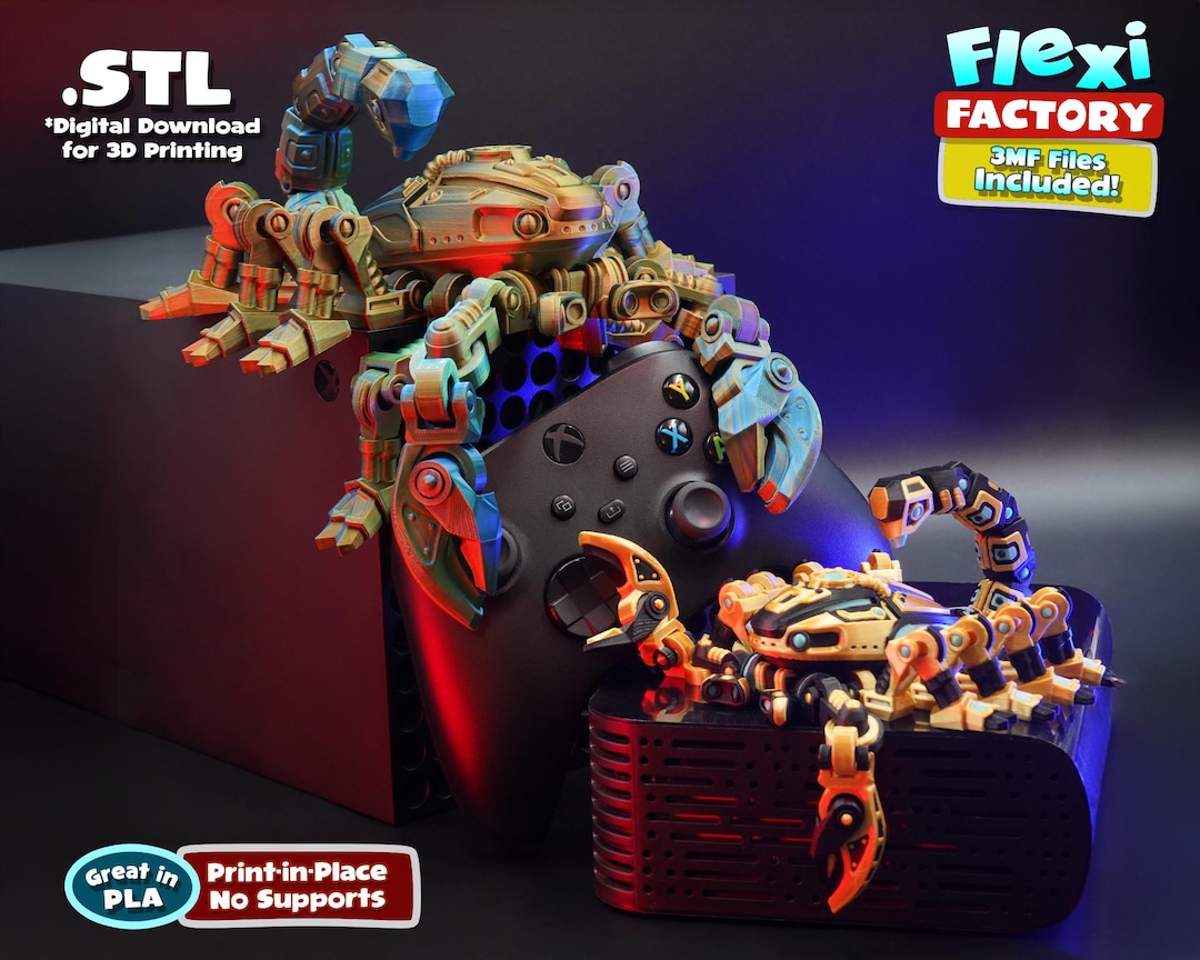 Flexi Factory Cyber Scorpion With 3MF and XL Version Included! - Etsy