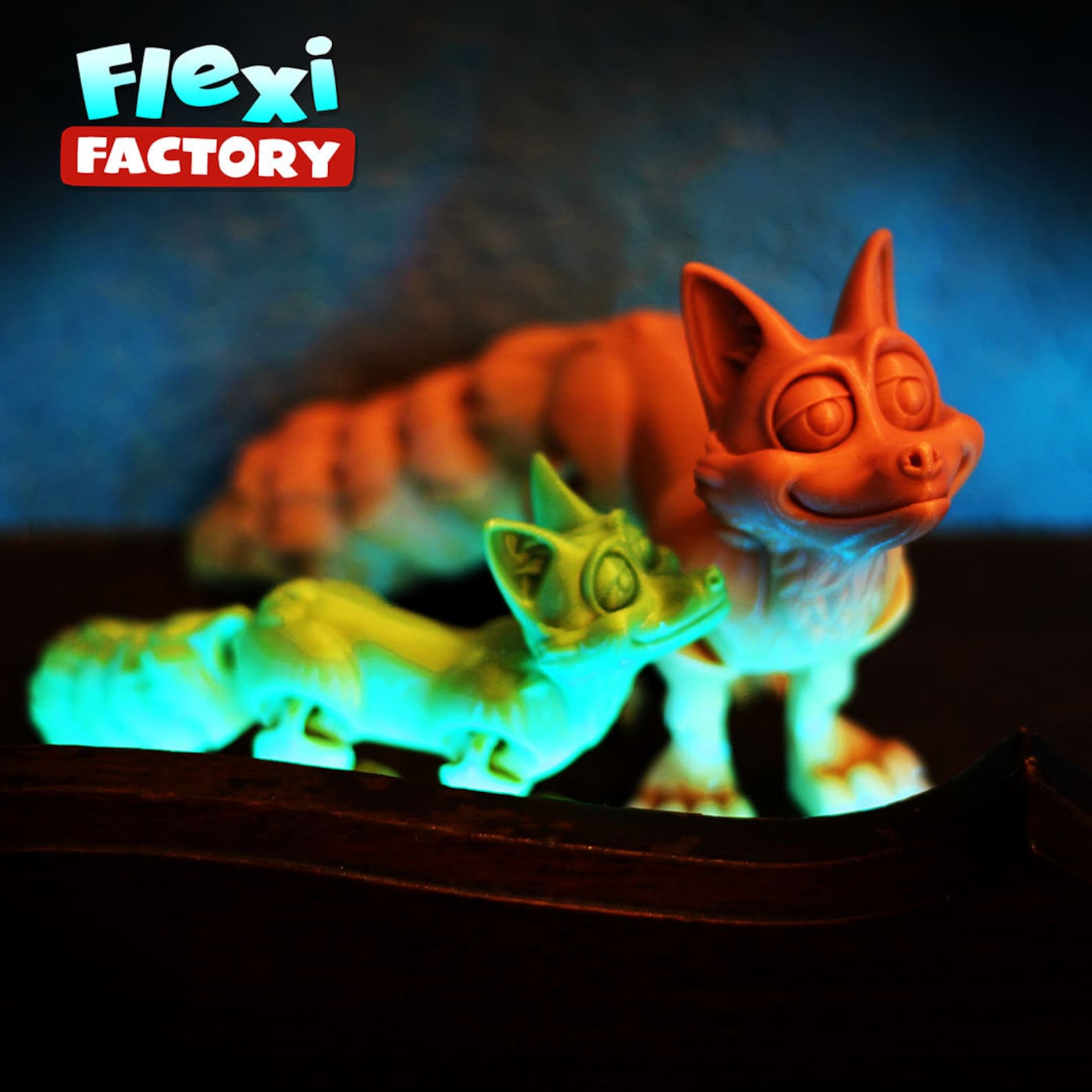 Cute Flexi Print-in-place FOX STL File for 3D Printing - Etsy
