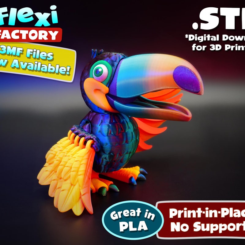 3d Toucan Toy - Etsy