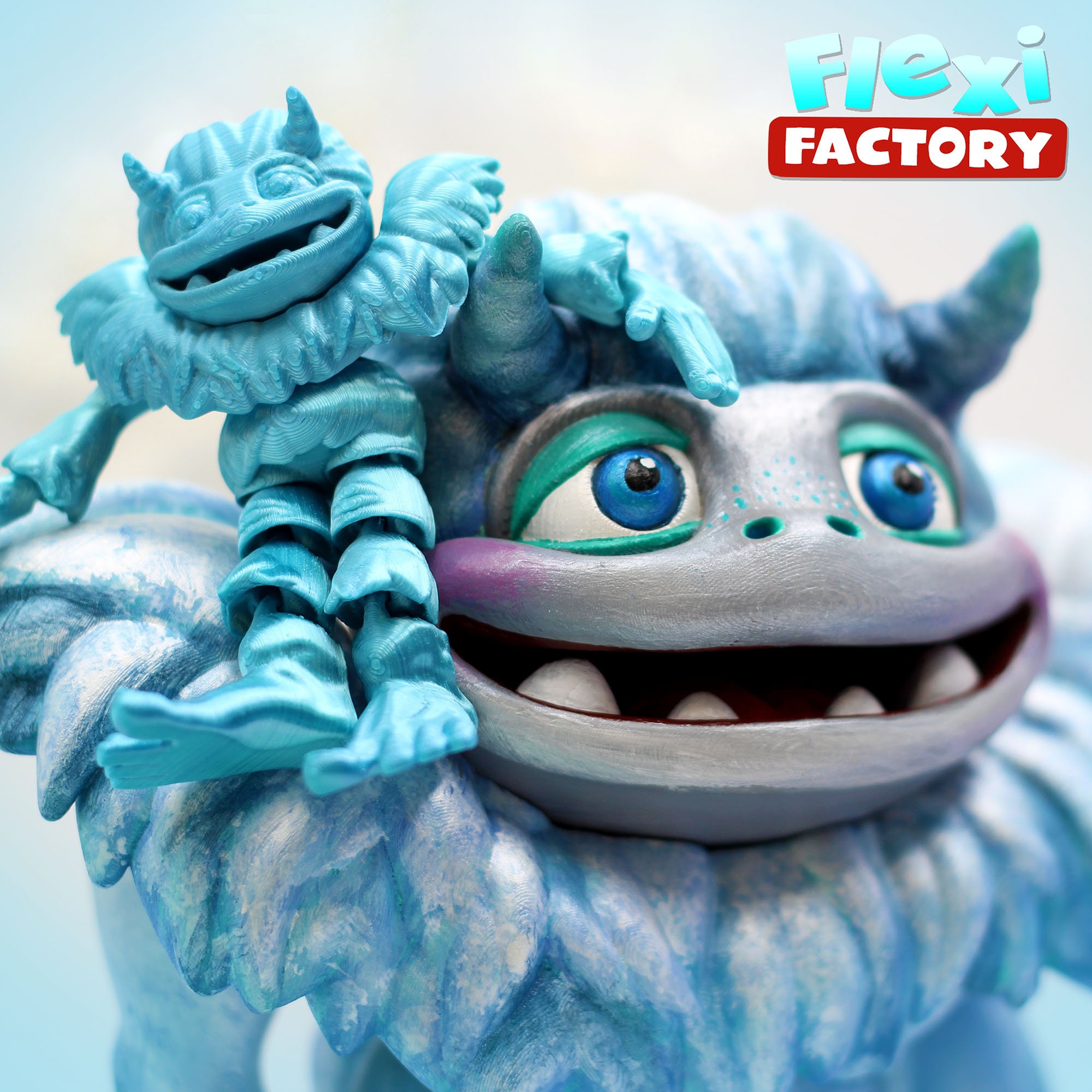 Flexi Print-in-place Standing Yeti for 3D Printing With 3MF Files ...