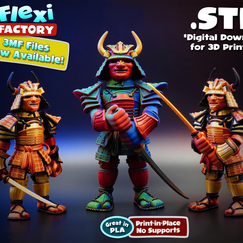 Samurai 3d Articulated - Etsy