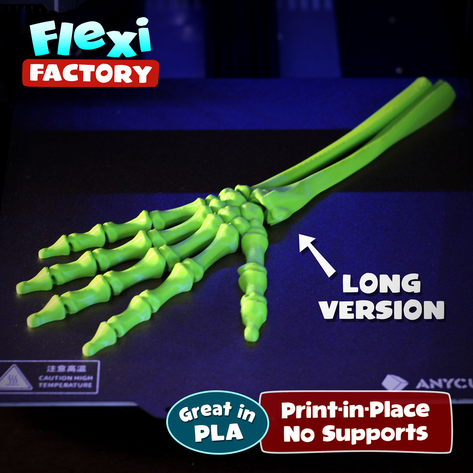 Flexi Print-in-place Skeleton Hand - Etsy
