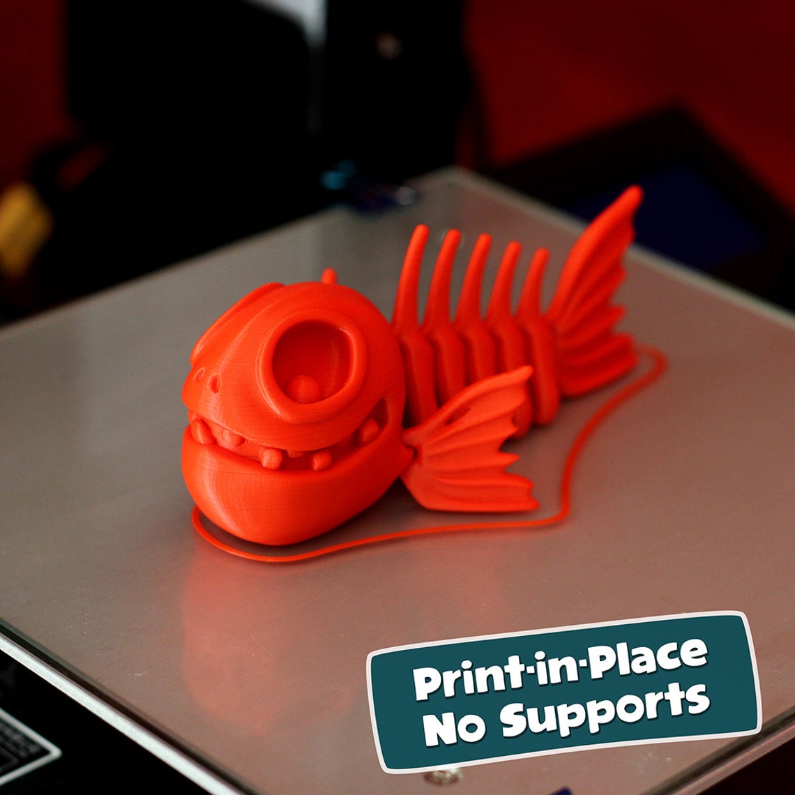 Flexi Print-in-place Fish STL File for 3D Printing Active - Etsy