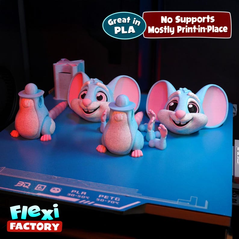 Flexi Factory Mouse & Cheese With 3MF Included! - Etsy