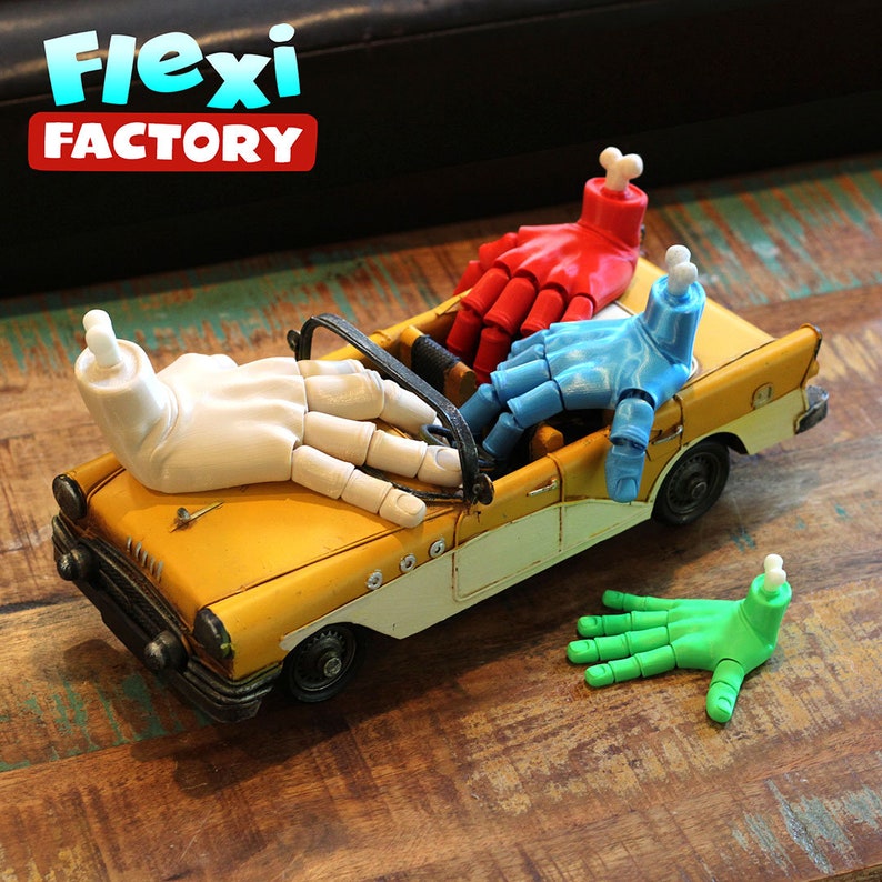 Flexi Factory Print-in-place Hand - STL for 3D Printing - Etsy
