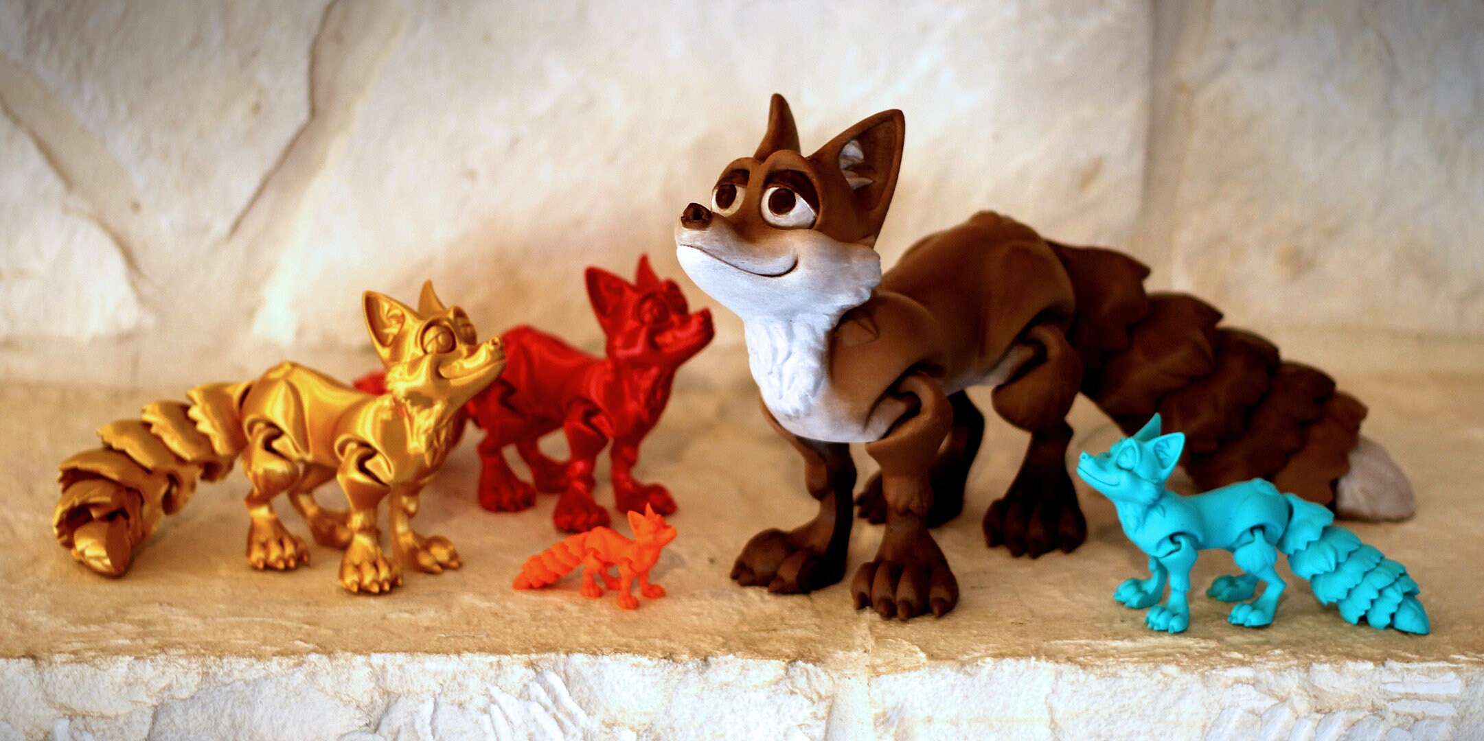 Cute Flexi Print-in-place FOX STL File for 3D Printing - Etsy