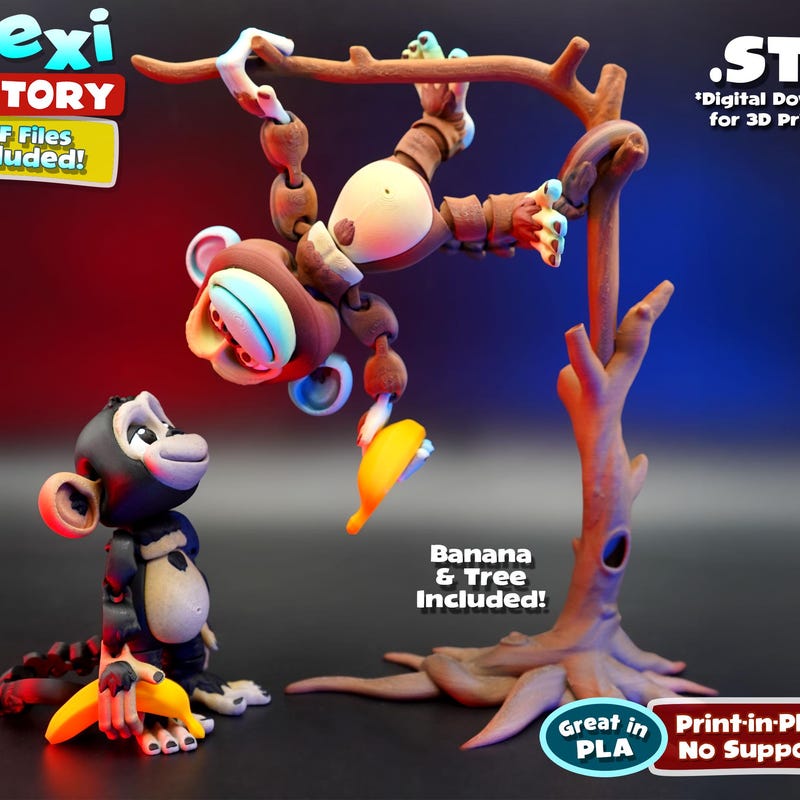 3d Print Monkey Stl - Etsy