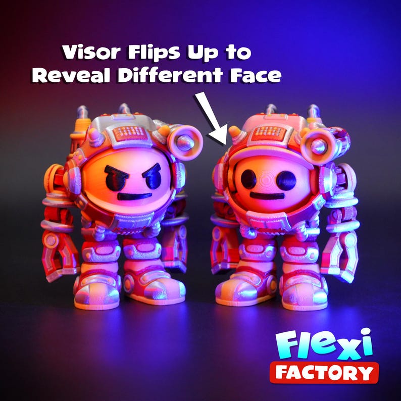 Flexi Factory Spacemoji (emoji Astronaut) With 3mf Files Included! - Etsy